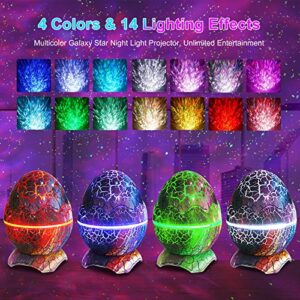 Galaxy Projector for Bedroom, Dinosaur Egg Star Projector Night Light with Remote Control, Nebula Led Lamp Bluetooth Speaker & White Noise Suitable for Ceiling Decor Adult Kids Bedroom Home Party