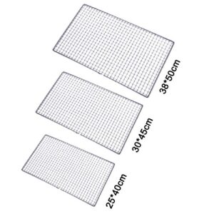 GEZICHTA Carbon Baking Net, BBQ Grill Net Baking mesh mats Barbecue Grill net Stainless Steel Cross Wire, 2540cm for Ourdoor Picnic, BBQ