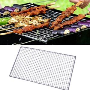 GEZICHTA Carbon Baking Net, BBQ Grill Net Baking mesh mats Barbecue Grill net Stainless Steel Cross Wire, 2540cm for Ourdoor Picnic, BBQ