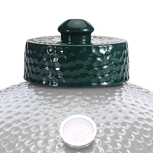 BONPAZ Big Green Egg Ceramic Damper Top Replacement Parts, Big Green Egg Rain Cap - Great for Medium, Large, X-Large Big Green Egg, Must-Have Green Egg Chimney Cap Accessories, Heavy-Duty Ceramic