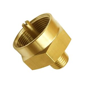 Hooshing 1LB Propane Gas Bottle Refill Adapter 1/4" Male NPT Thread x 1"-20 Female Throwaway Cylinder Thread Fitting Grill Stove Connector