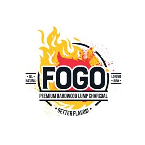 FOGO Super Premium Hardwood Lump Charcoal, Natural Large Sized Lump Charcoal, 17.6 Pound Bag and FOGO Barrel Proof Bourbon Barrel Blocks, 2 Pound Resealable Bag, Bundle