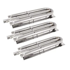 derurizy stainless steel burner tube gas grill replacement parts for select viking vgbq 41 in t series, vgbq 53 in t series, vgbq 53″ t series and other grill models, 21.875″ x 6.125″, pack of 3