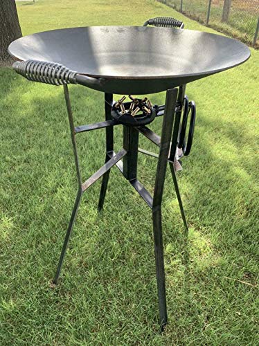 MENSI 10 Jets Homemade Cast Iron Burner Assembly Flame Control System 41000 BTU with High Pressure Regulator with Hose DIY Forge Pizza Oven Turkey Fryer Accessories