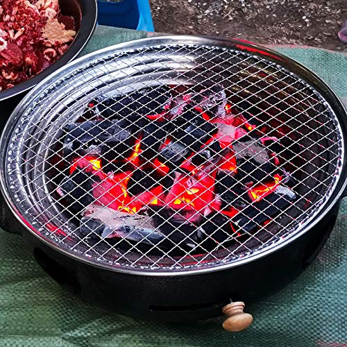 EORTA 4 Pack Disposable Barbecue Grilling Grate 11.6 Inch Round BBQ Mesh Wire Portable BBQ Grill Replacement for Outdoor Cooking Picnic Party Camp, 11.6 inch