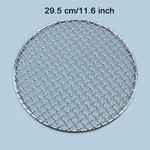 EORTA 4 Pack Disposable Barbecue Grilling Grate 11.6 Inch Round BBQ Mesh Wire Portable BBQ Grill Replacement for Outdoor Cooking Picnic Party Camp, 11.6 inch