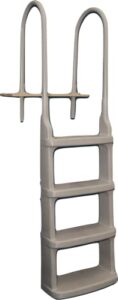 main access easy incline taupe pool deck ladder for 48 to 54 inch above ground pools, taupe