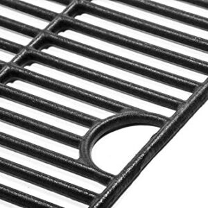 SafBbcue 17" Cast Iron Grates and Heat Plates Burners for Nexgrill 720-0830H, 720-0670A, 720-0783E, 720-0888N, Kenmore 41516106210 415.16106210 Gas Grill