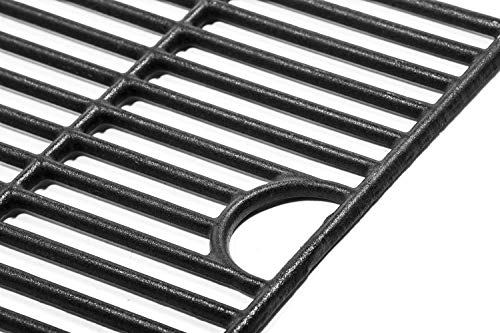 SafBbcue 17" Cast Iron Grates and Heat Plates Burners for Nexgrill 720-0830H, 720-0670A, 720-0783E, 720-0888N, Kenmore 41516106210 415.16106210 Gas Grill