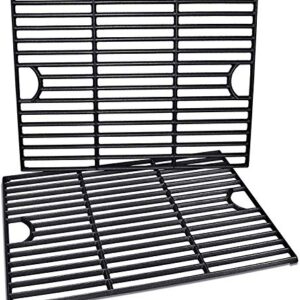 SafBbcue 17" Cast Iron Grates and Heat Plates Burners for Nexgrill 720-0830H, 720-0670A, 720-0783E, 720-0888N, Kenmore 41516106210 415.16106210 Gas Grill