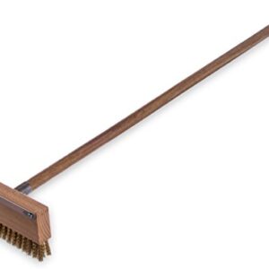 Carlisle FoodService Products 4152000 Oven Brush & Scraper With Handle, 8-1/2" Wide, 1-1/4" Brass Bristles, 42" Long Hardwood Handle