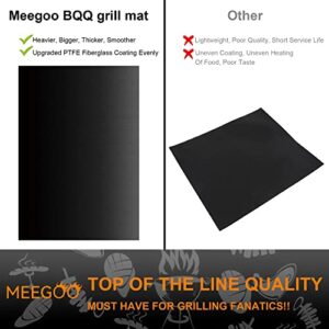 Grill Mat - BBQ Grill Mats for Outdoor Grill, Reusable, Works on Gas Charcoal and Electric BBQ - Lifetime Warranty (Set of 4, 19.68 x 15.74 Inch)