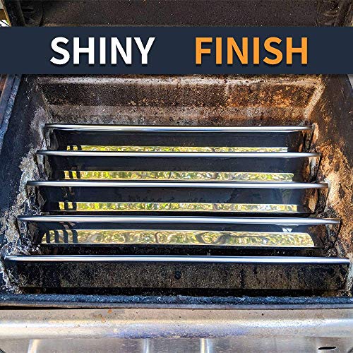 SHINESTAR 24.5-Inch Durable Flavorizer Bars Replacement for Weber Genesis 300 Series (Side- Control), Genesis E-310 E-330 Grill Parts, Stainless Steel, 5-Pack