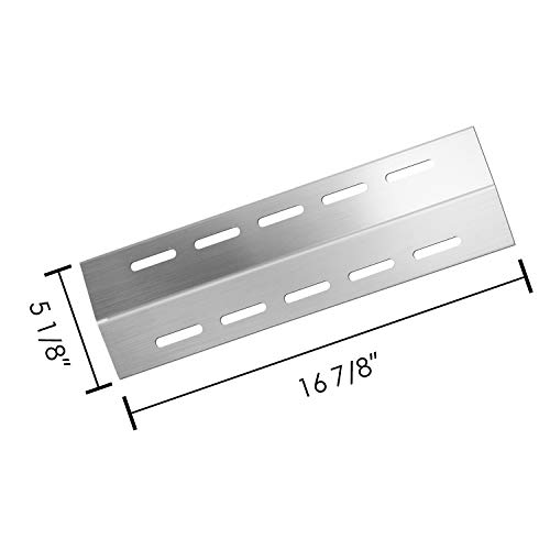 Kalomo Grill Heat Plates for Ducane Grill Replacement 5 Burner Gas Grill 30400042 30400043 30500701, 16 7/8" Grill Heat Shield, 17" Grill Burners Tube BBQ Parts Grill Burner Covers, Stainless Steel