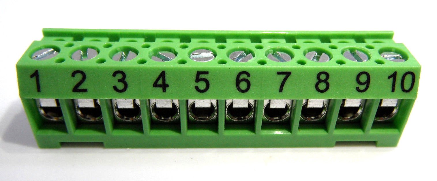 Jandy Pro Series Terminal Bar Connector, 10 Pin Green, AquaLink RS