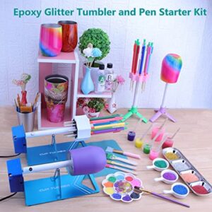 LFSUM Cup Turner for Crafts Tumbler Cup Spinner Machine Kit,Cuptisserie Turner DIY Glitter Epoxy Tumblers Spinner Turner