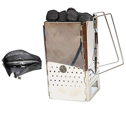 Portable Chimney Starter Stainless Steel Outdoor BBQ Foldable Charcoal Starter father's day gift