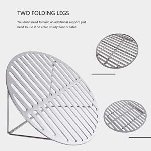 Boundless Voyage Titanium BBQ Grill Net with Folding Legs Outdoor Camping Hiking Grill Grate Ultralight Barbecue Charcoal Gridiron