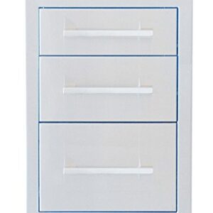 SUNSTONE BA-TD18 Beveled Frame Triple Drawer, 18"