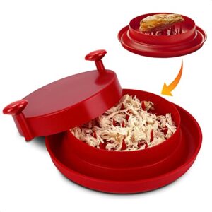 shred machine chicken shredder tool twist – beef shredder kitchen gadget durable safe red chicken shredder tool cleaning brush – pulled pork shredder machine for chicken meat chopper for ground beef