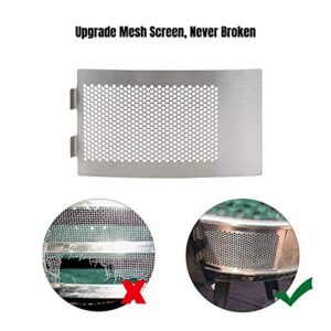 VANKEY Stainless Steel Metal Punched Mesh Panel Fits for Medium&Large Big Green Egg Draft Door Egg Bottom Vent Replacement Punched Metal Panel Big Green Egg Accessories