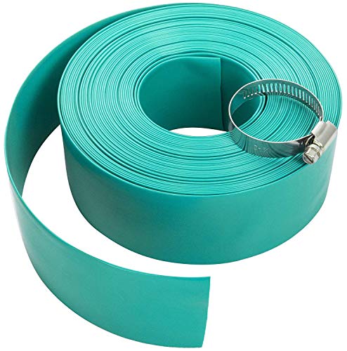 Aqua Select 1½" 200 Ft Vinyl Flexible | Swimming Pool | Backwash Hose for Swimming Pools | Includes Hose Clamp | Heavy Duty and High Strength | UV Protected | Easy Storage