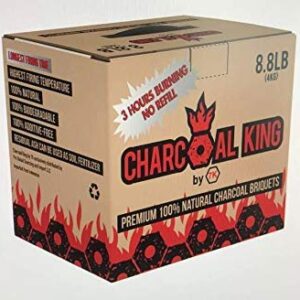 Charcoal King by 7K Charcoal Briquette - All Natural - Additive Free - Biodegradable - Highest Firing Temperature - Extra Long Burning Time - 8.8 lbs