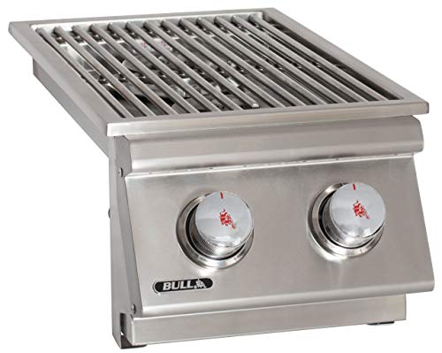 Bull Outdoor Products 30008 Liquid Propane Slid-In Double Side Burner, Front and Back Design