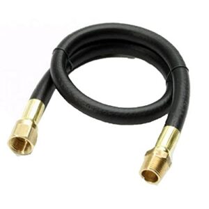 22″ propane barbecue grill hose – 3/8″ male pipe thread x 3/9″female flare