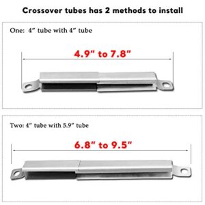 Uniflasy Universal Adjustable Crossover Channel Tubes Replacement Parts 5 up to 9.5 Inch for Nexgrill 720-0830h & Charbroil 463344116, 463241113, 463449914, 463436215, 463244011, Thermos 461442114