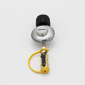 MENSI Propane Gas Grill Regulator with 1/4" Quick Connect Cylinder Tank Adapter Connect 20-50lbs Bottle