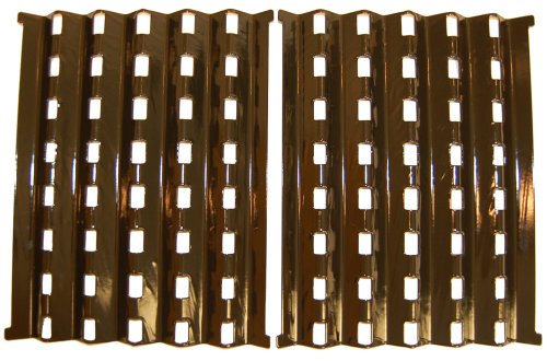 Music City Metals 90262 Porcelain Steel Heat Plate Replacement for Select Brinkmann Gas Grill Models, Set of 2