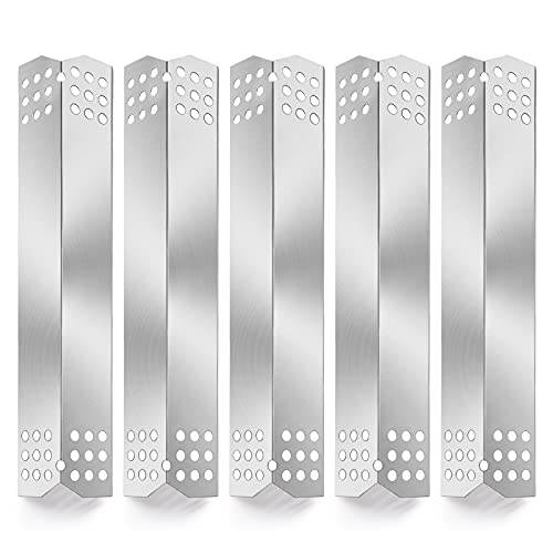 Criditpid Replacement Parts for Nexgrill 720-0882A 720-0896 720-0830H 720-0783E, Grill Master 720-0697 720-0737, Set of 5 Stainless Steel Flame Tamer Parts for Nexgrill 720-0882A 5 Burner Grill