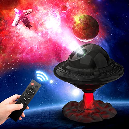 BestYiJo Star Projector Galaxy Night Light, UFO Galaxy Projector, Timer, Touch and Remote Control, Starry Nebula LED Ceiling Projector, Room Decor for Bedroom, Gifts for Birthdays, Valentine's Day