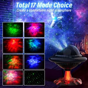 BestYiJo Star Projector Galaxy Night Light, UFO Galaxy Projector, Timer, Touch and Remote Control, Starry Nebula LED Ceiling Projector, Room Decor for Bedroom, Gifts for Birthdays, Valentine's Day