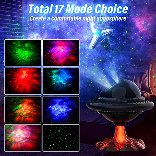 BestYiJo Star Projector Galaxy Night Light, UFO Galaxy Projector, Timer, Touch and Remote Control, Starry Nebula LED Ceiling Projector, Room Decor for Bedroom, Gifts for Birthdays, Valentine's Day