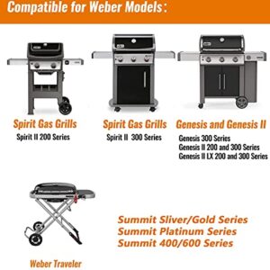 Hisencn 67047 Catch Pan and Aluminum Drip Pans for Weber Spirit I&II 200 and 300, Genesis II LX200/300 Series, Grease Collection Pan for Weber Traveler Grill, Drip Tray for Weber 67047 83156 6415