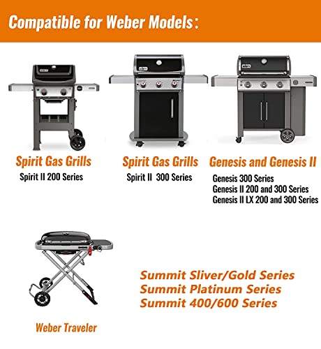 Hisencn 67047 Catch Pan and Aluminum Drip Pans for Weber Spirit I&II 200 and 300, Genesis II LX200/300 Series, Grease Collection Pan for Weber Traveler Grill, Drip Tray for Weber 67047 83156 6415