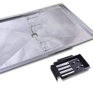 Outdoor Bazaar Replacement Grease Tray Set for BBQ Grill Models from Nexgrill, Dyna Glo, Kenmore, Backyard Grill, BHG, Uniflame and Others (20-23.5 inches)