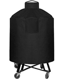 westeco cover for xl big green egg, accessories extra large egg kamado joe char-griller louisiana ceramic grill heavy duty waterproof, black, 35.5 inch dia x 48 inch h