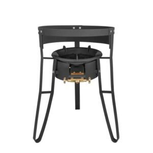 Concord 30" Powder Coated Steel Comal Stand with Roadster Single Propane Burner. Great for Discada, Tacos, Street Vendor, Etc.