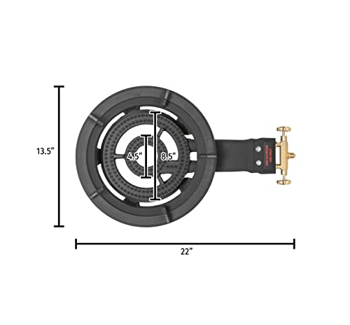 Concord 30" Powder Coated Steel Comal Stand with Roadster Single Propane Burner. Great for Discada, Tacos, Street Vendor, Etc.