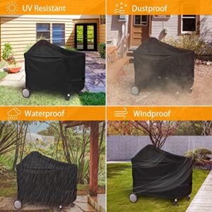 iCOVER 600D Water Proof Canvas Grill Cover for Weber 7152 Performer Platinum and Deluxe 22" Charcoal Grills