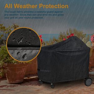 iCOVER 600D Water Proof Canvas Grill Cover for Weber 7152 Performer Platinum and Deluxe 22" Charcoal Grills