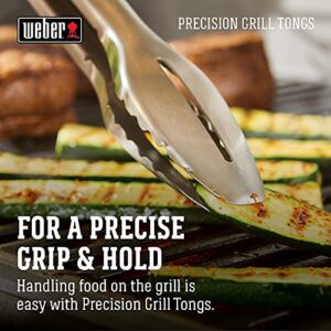 Weber Precision Grill Tongs, 18 inch, Stainless Steel