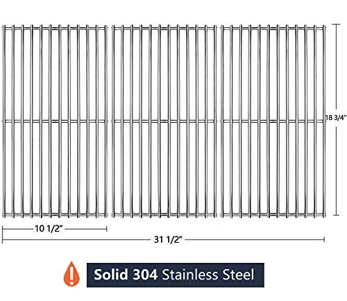 Hongso 18.75 inch SUS304 stainless steel gas grill grates replacement for Sams Member Mark,Charbroil,Jenn-Air,Grand Hall,G601-0015-9000.SCD453