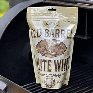 Mr. Bar-B-Q Old Barrel White Wine Barbecue Smoking Chips Home, Brown