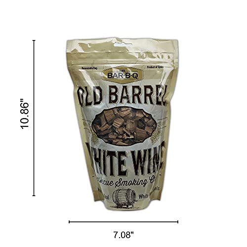 Mr. Bar-B-Q Old Barrel White Wine Barbecue Smoking Chips Home, Brown