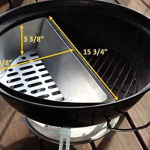 Slow 'N Sear Stainless Steel Charcoal Basket for 18" Charcoal Grills from SnS Grills