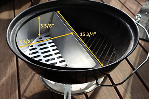 Slow 'N Sear Stainless Steel Charcoal Basket for 18" Charcoal Grills from SnS Grills